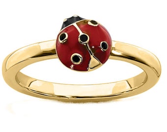 Lady Bug Ring - Etsy
