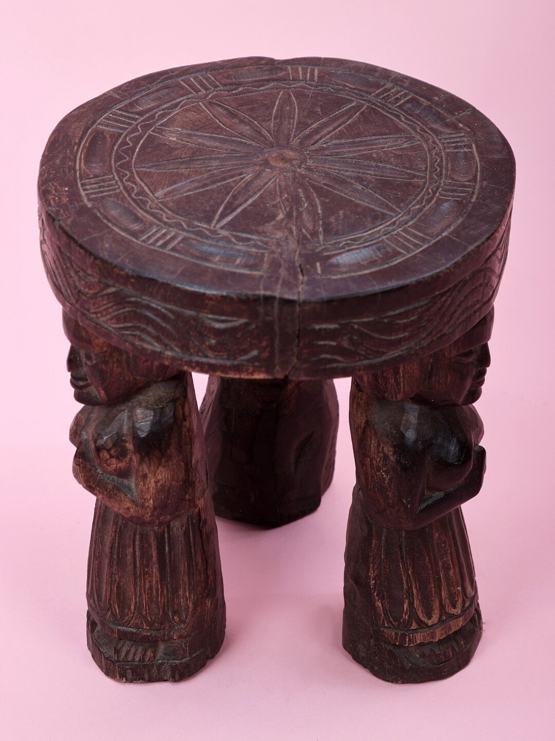 11 Round Tribal Table With Human Figurative Legs Handmade Coffee Table ...