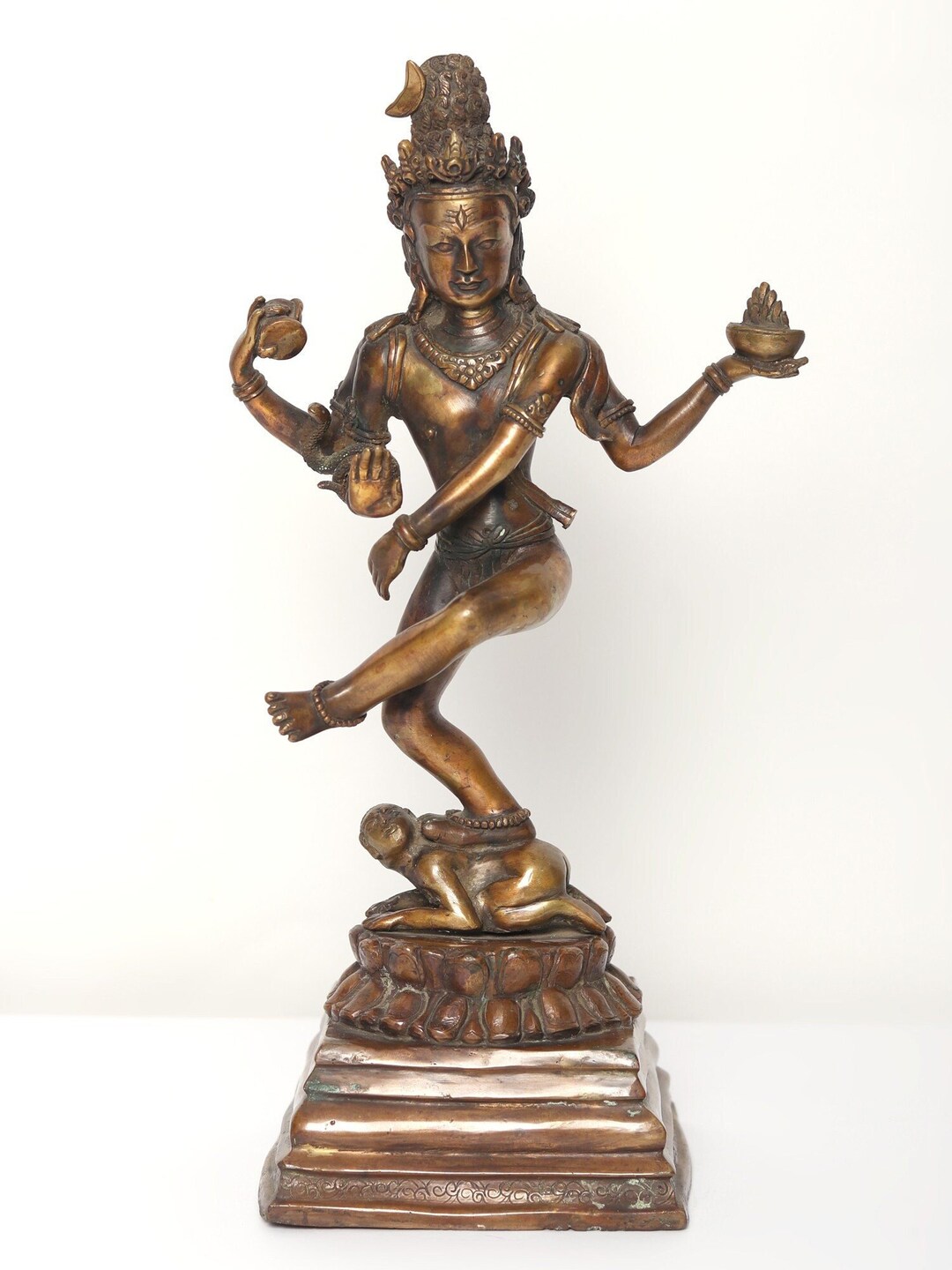 12 Nataraja Copper Statue From Nepal Handmade Copper Statue Home ...