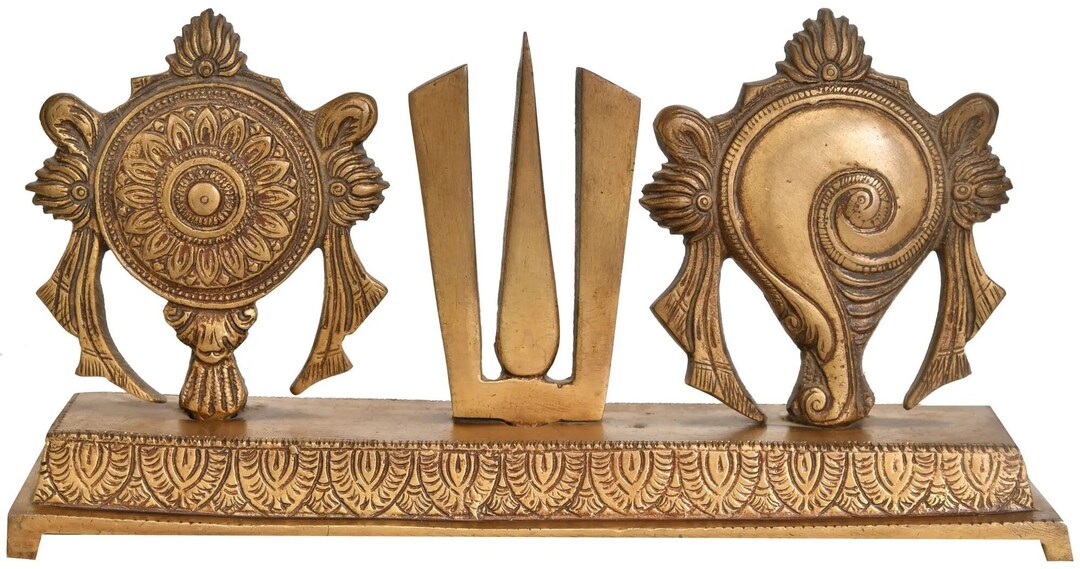 4 Vaishnava Symbols in Brass Handmade Made in India - Etsy