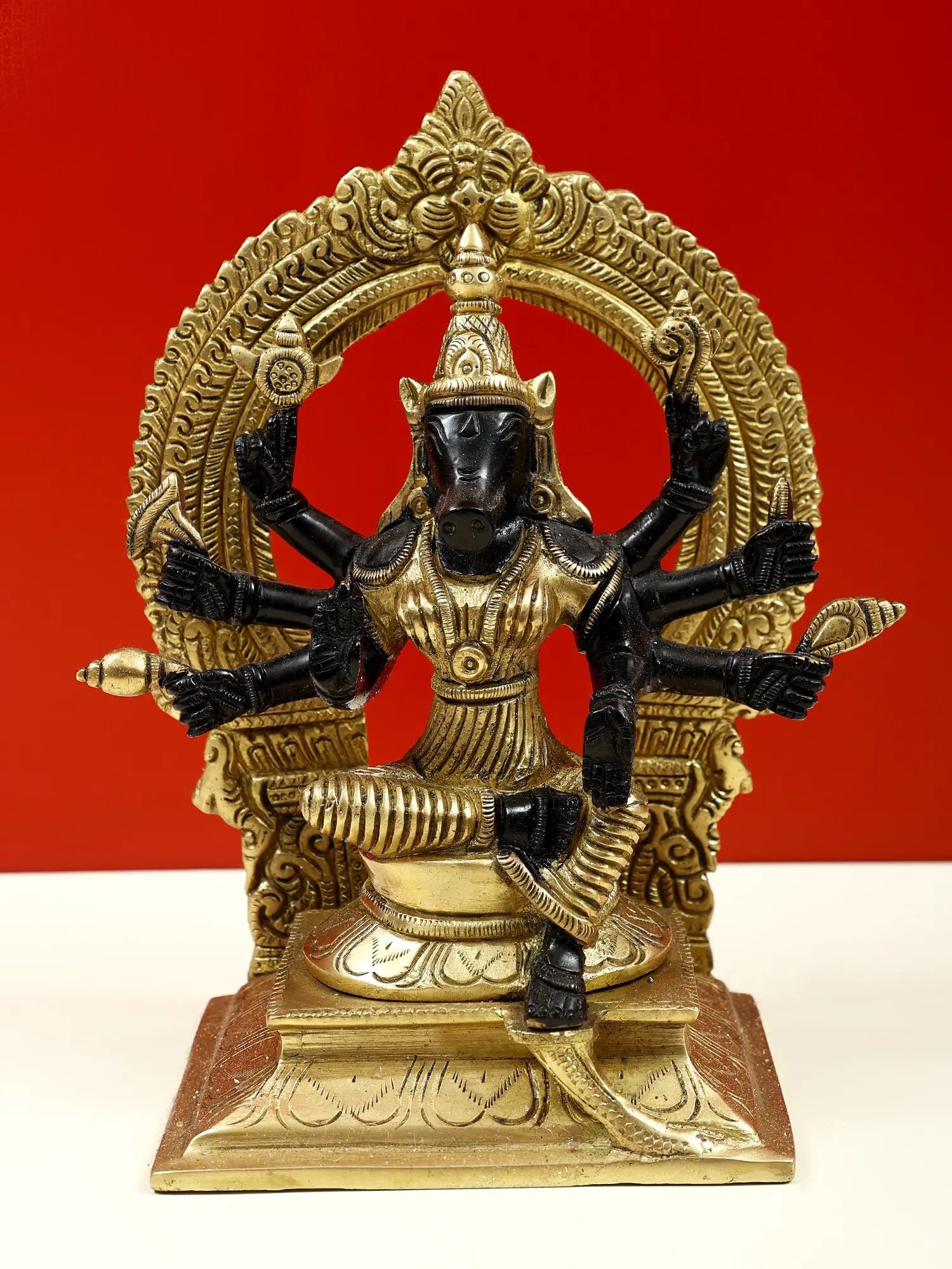 Eight Armed Goddess Varahi Seated on Kirtimukha Prabhawali - Etsy Canada