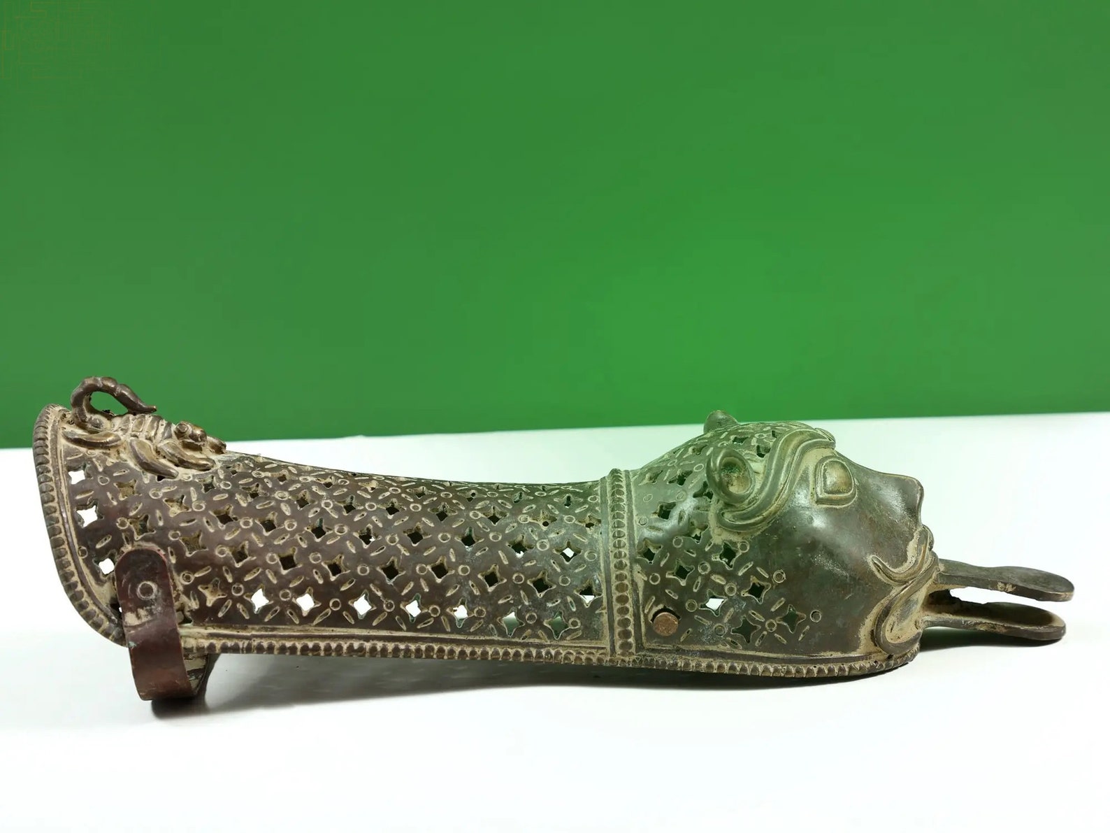 13 Inch Brass Yali Hand Armour Persian Art Handmade - Etsy