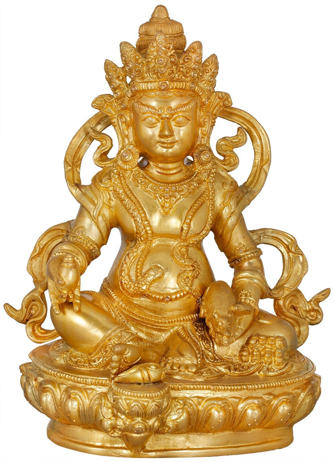 10 Tibetan Buddhist God of Wealth Kubera in Brass Handmade Made in ...