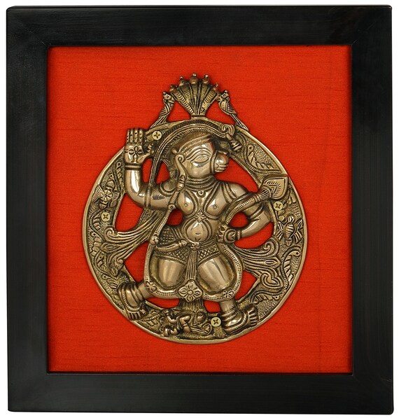 Lord Hanuman Under Serpent Hanging Plate Wall Hanging with | Etsy