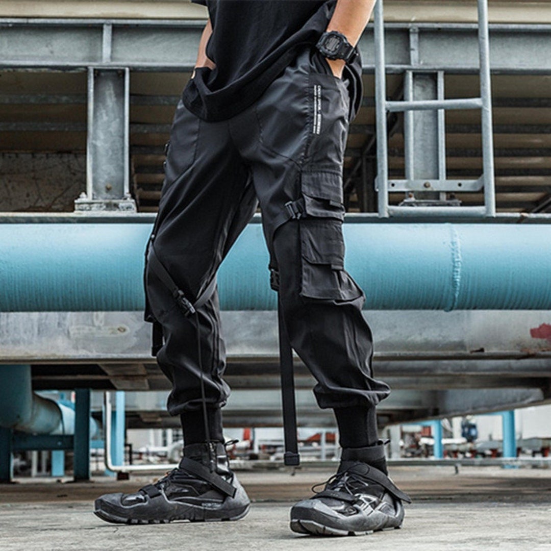 Japanese Techwear Pants Cyberpunk Cargo Joggers Trousers Multi-pockets ...