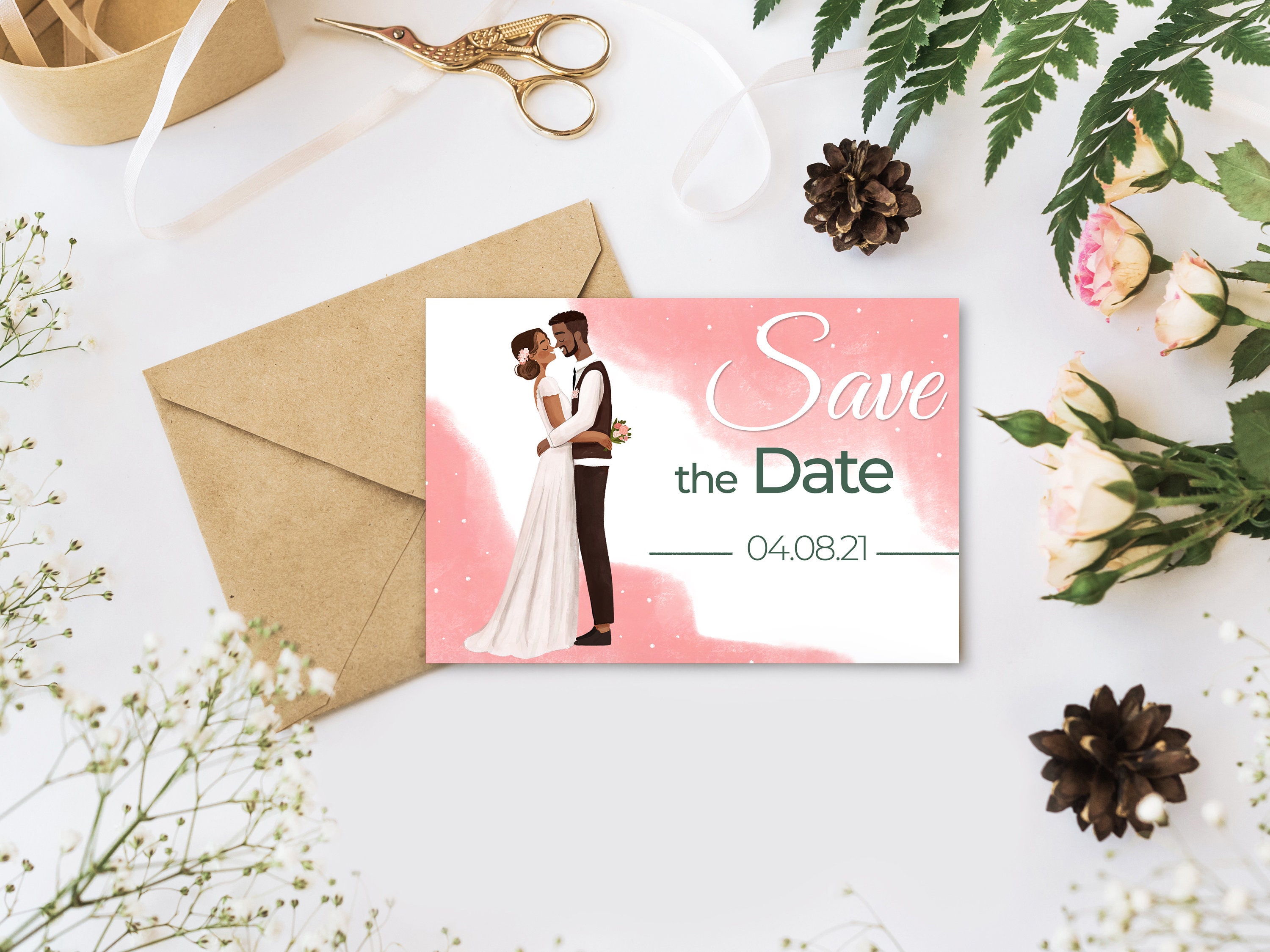 Wedding Watercolor Clipart for Save the Date Wedding - Etsy