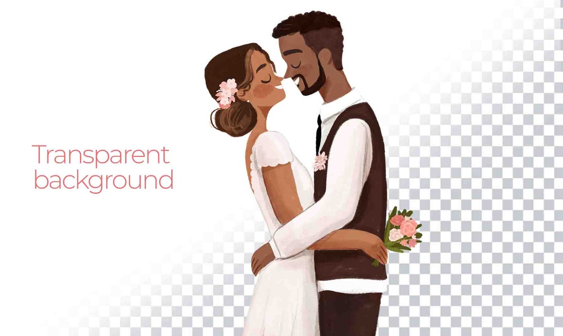 Wedding Watercolor Clipart for Save the Date Wedding - Etsy