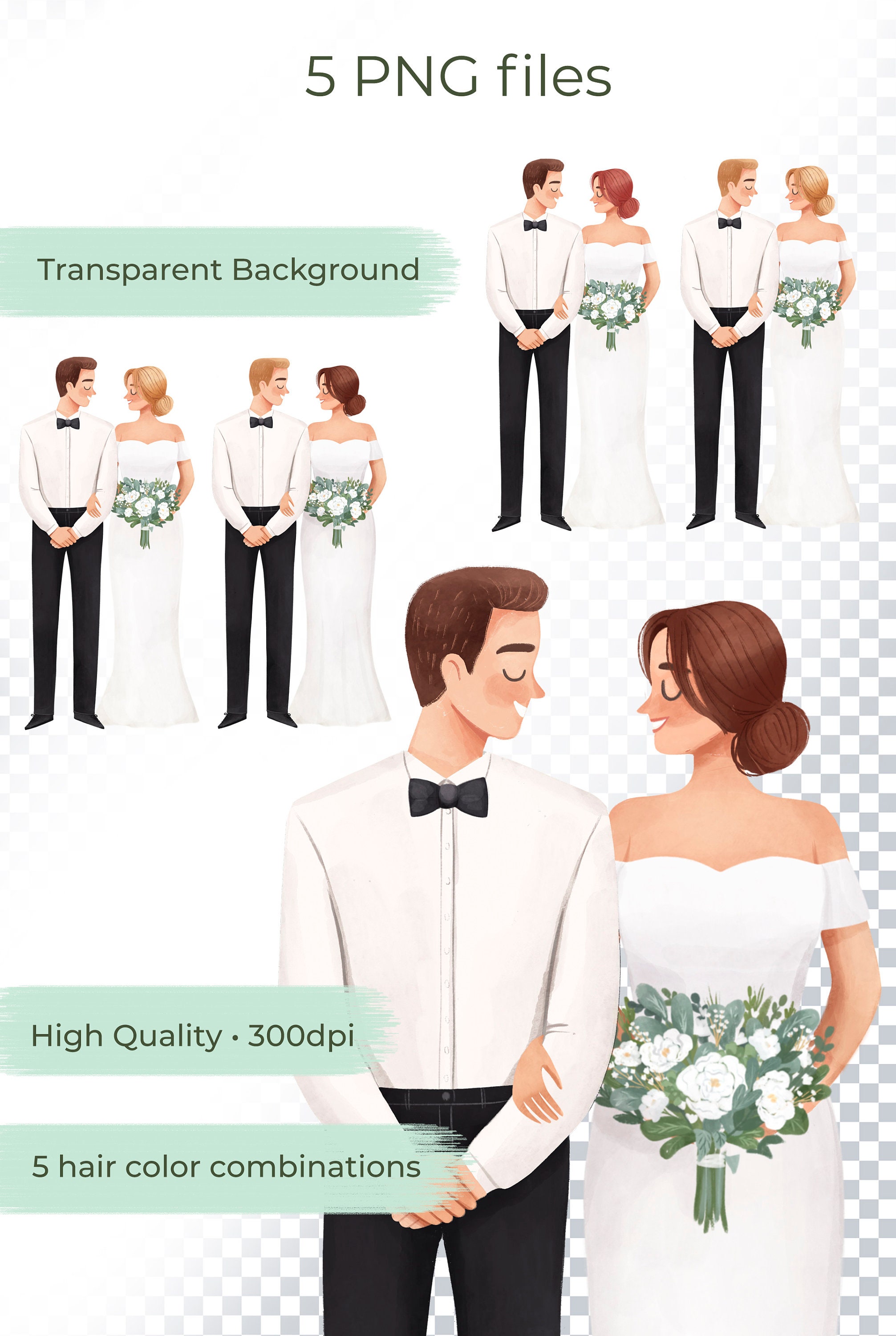 Wedding Couple Png for Wedding Invitation and (Download Now) - Etsy