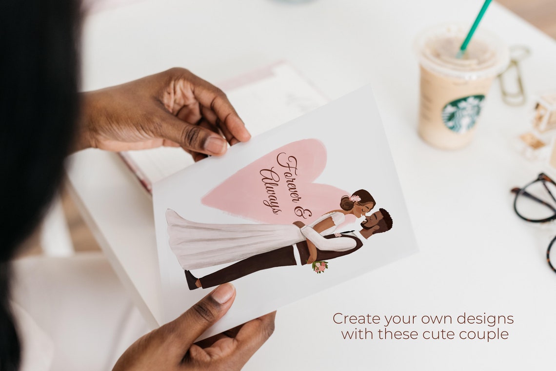 Wedding Watercolor Clipart for Save the Date Wedding - Etsy