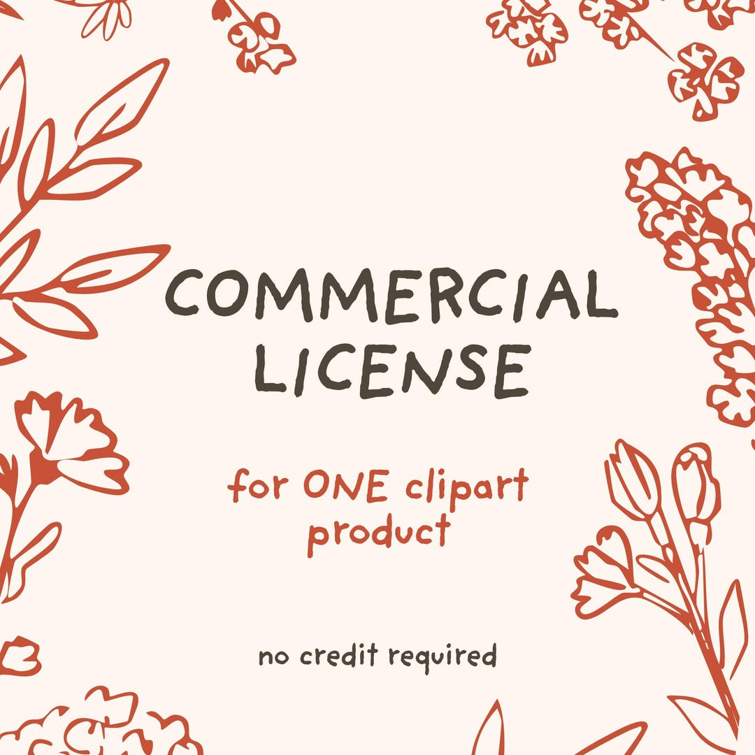 Commercial License for Clip Art ~ NO Credit Required - Etsy