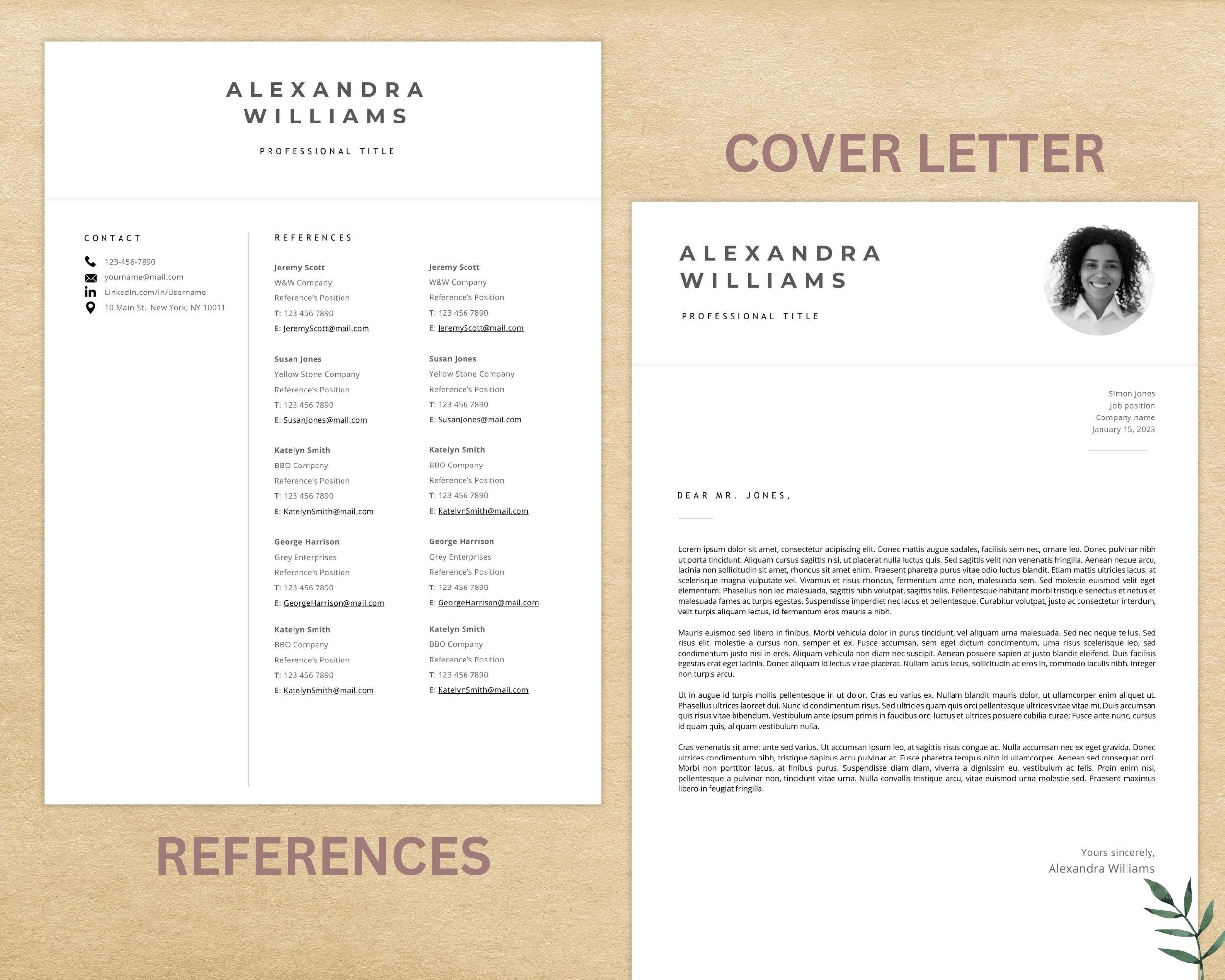 Modern Executive Resume Template for Word Mac Pages & Google - Etsy