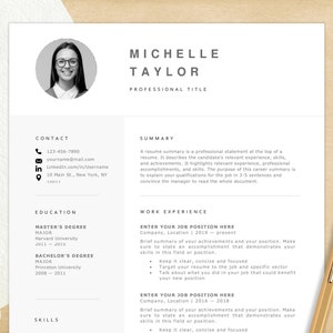 Modern Resume Template Word, Pages, Google Docs Professional Resume ...