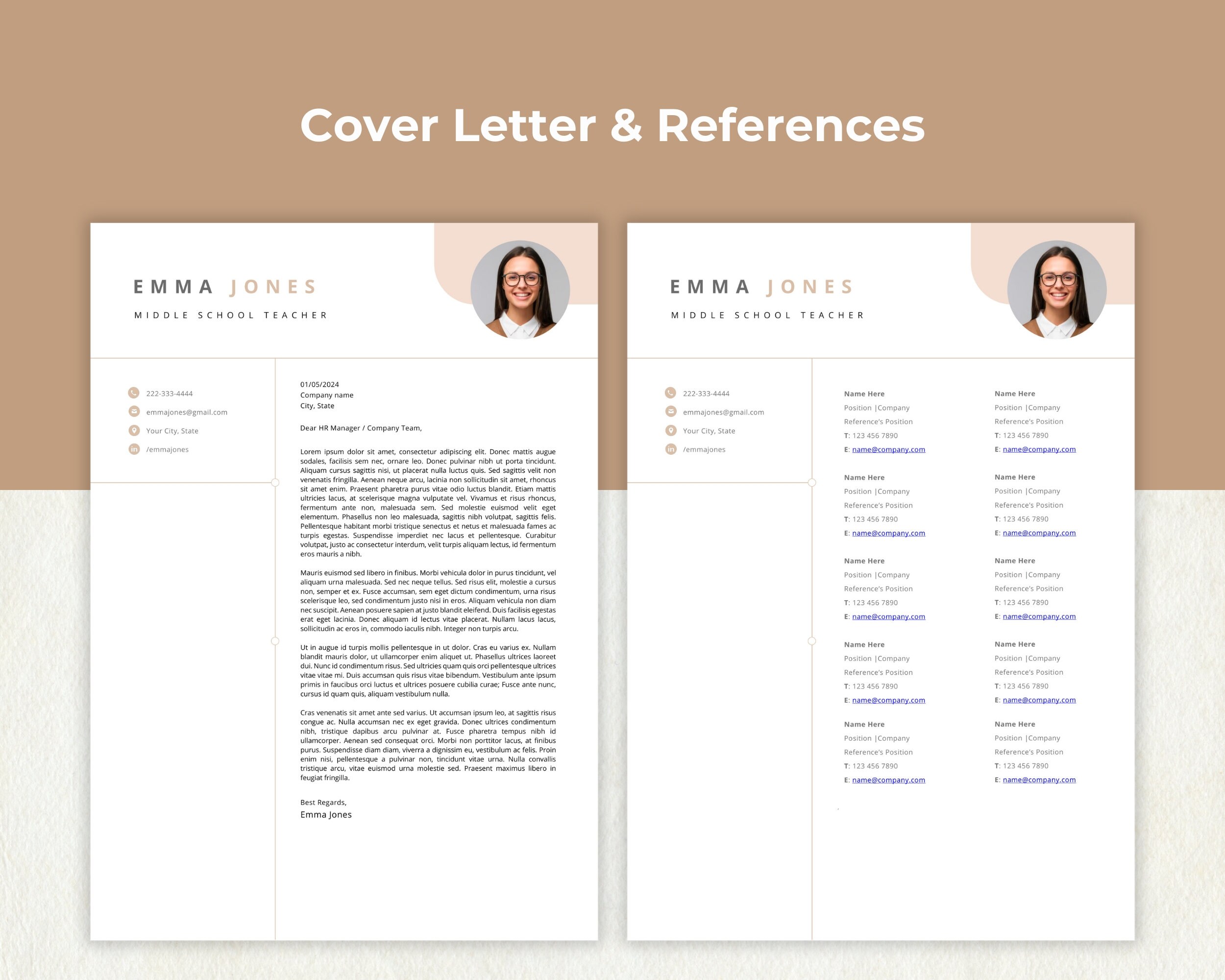 Teaching Resume for Word, Mac Pages, Google Docs Resume Template, CV ...