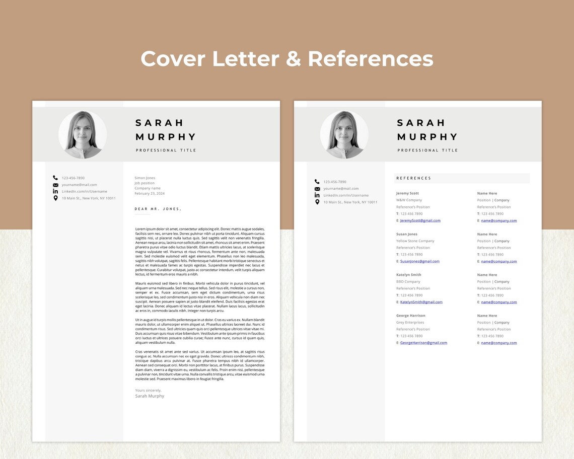 Executive Resume Template for Word, Google Docs, Mac Pages Professional ...