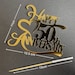 Happy 50th Anniversary Gold Cake Topper - Etsy