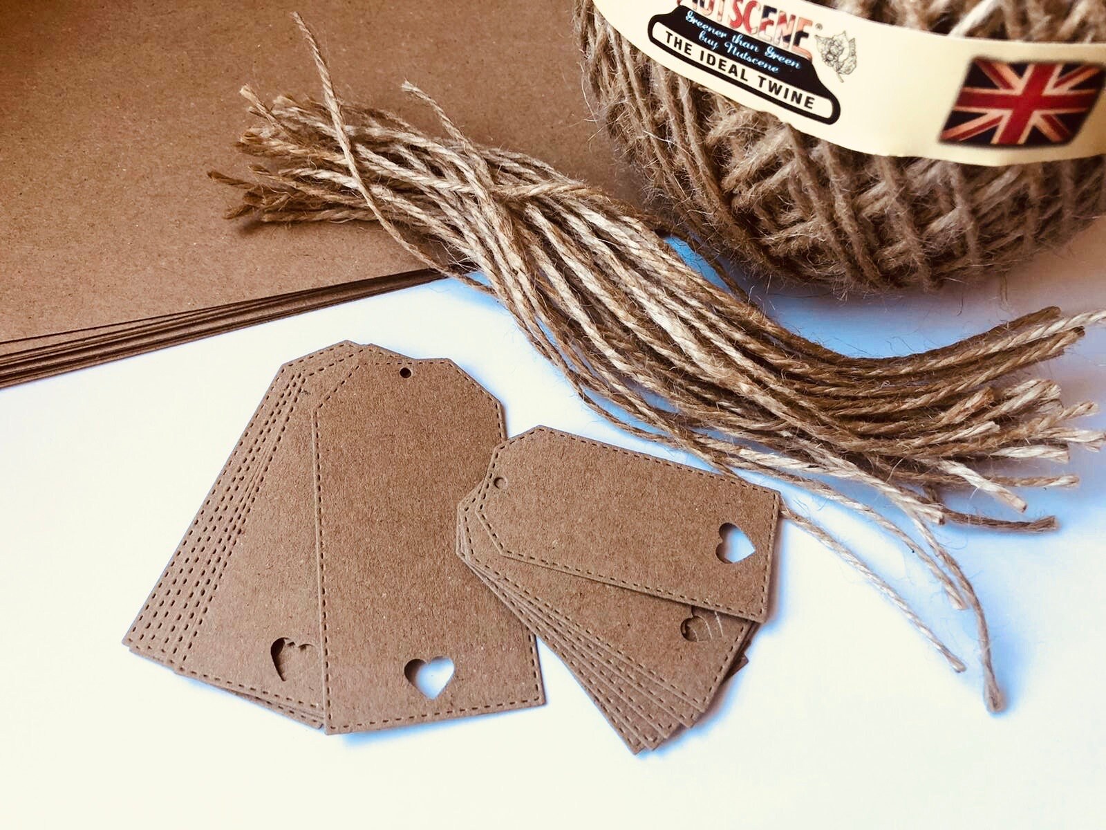 Heart Gift Tags / Christmas / Parcel Brown Tags with String | Etsy