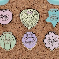 Retro Toy Pocket Locket Hard Enamel Pins | Cute Heart Pin | Pastel 90's ...