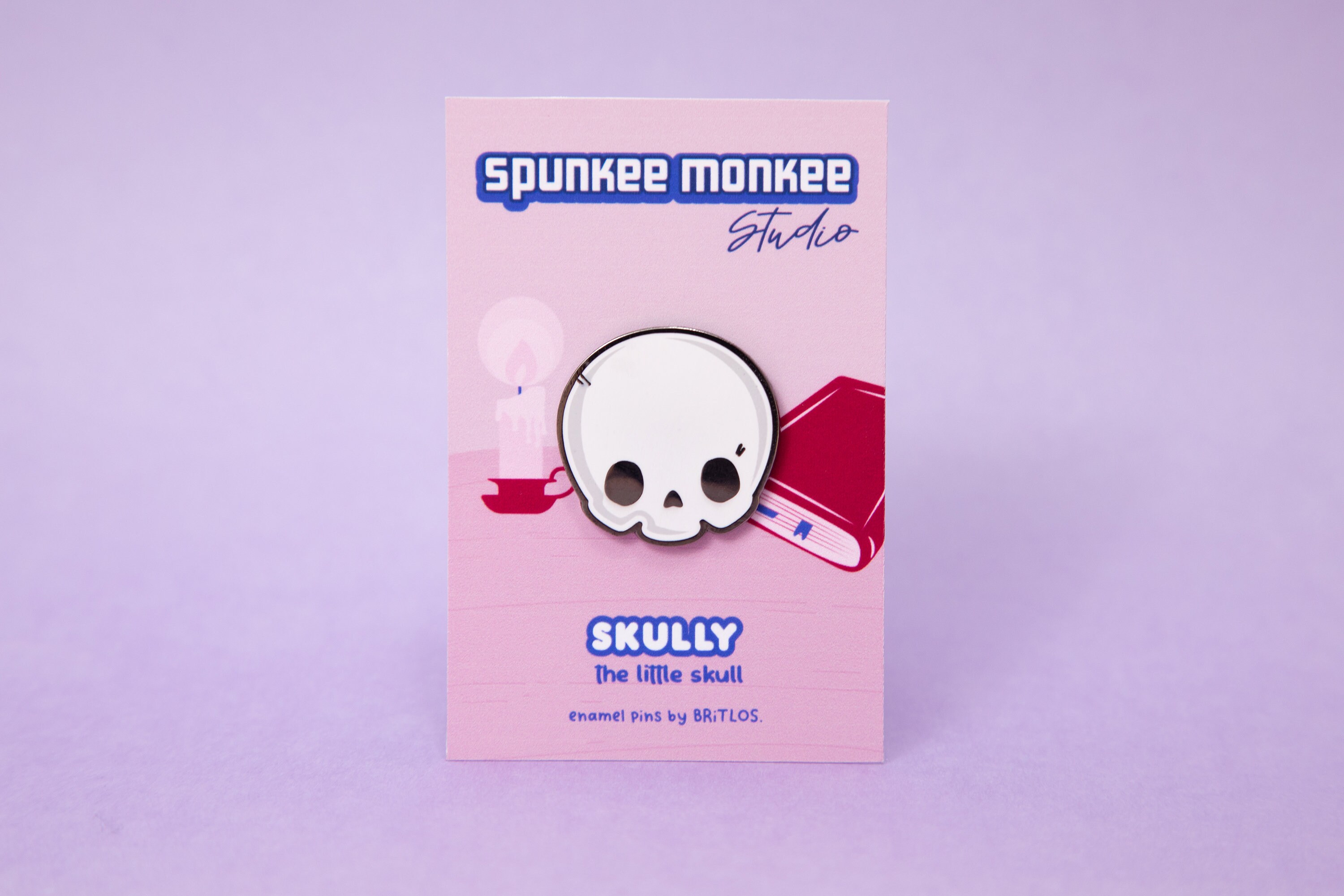Skully the Skull Enamel Pin Spoopy Skull Cute Spoopy - Etsy