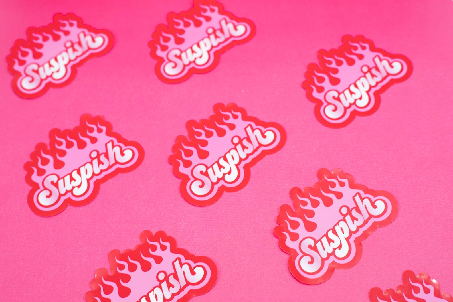 Suspish Sticker Red and Pink Flames Bailey Sarian True - Etsy
