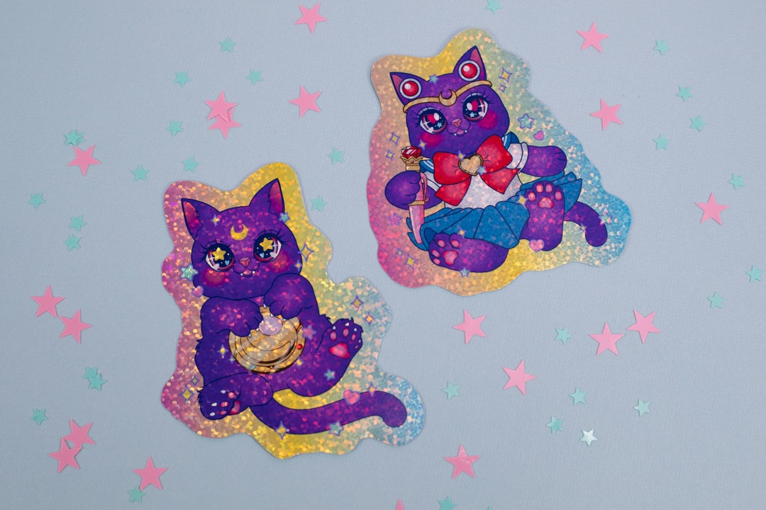 Luna Sticker Pack | Holographic Glitter Sticker Stickers | Luna Sailor ...