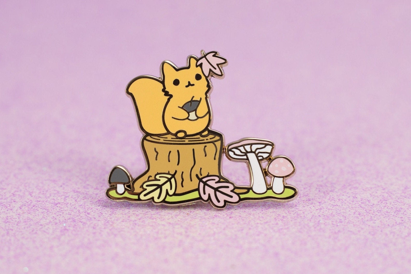 Harvest Squirrel Pin | Kawaii Pastel Halloween Pin | Hard Enamel | 1.6 ...