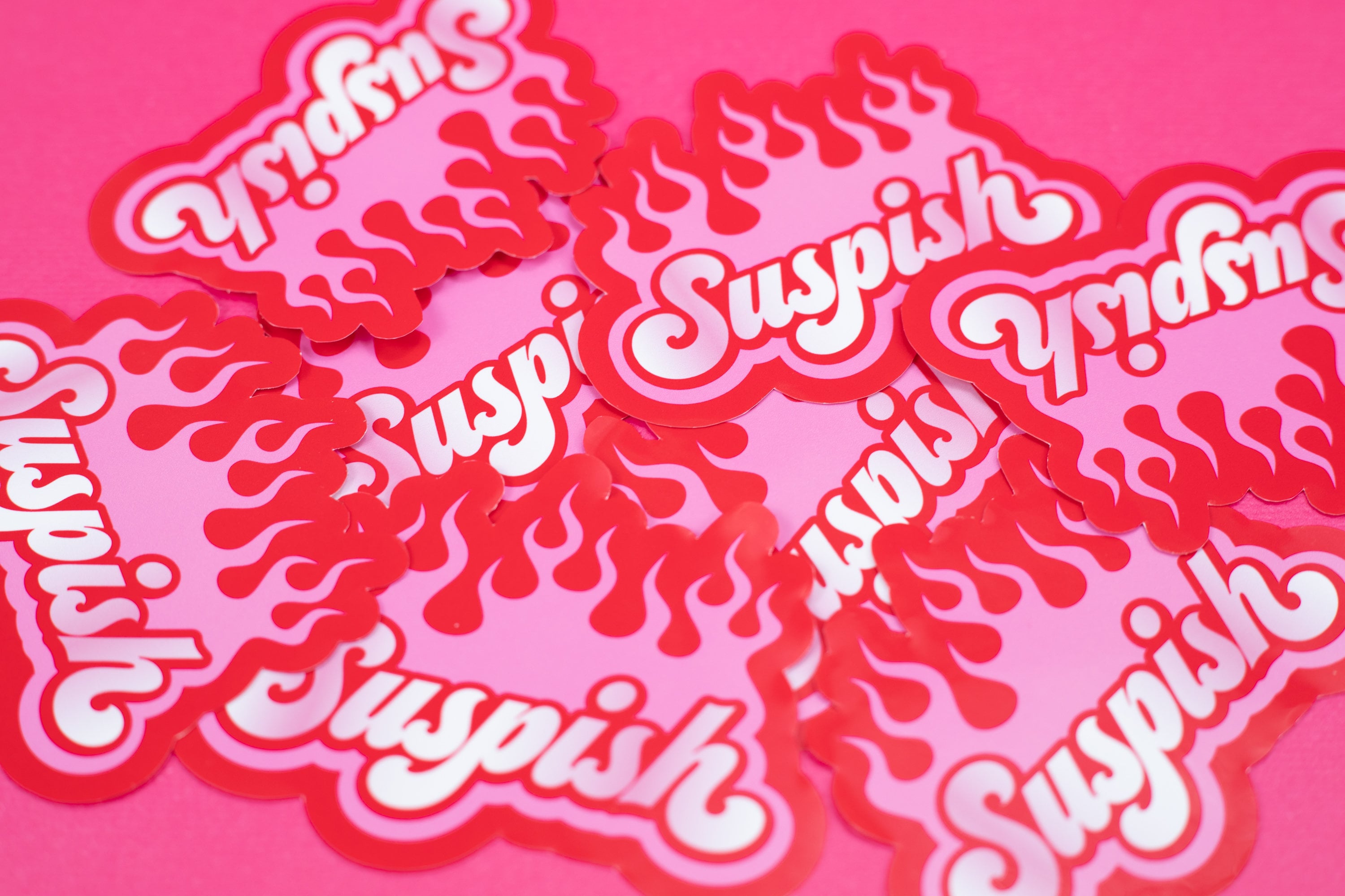Suspish Sticker Red and Pink Flames Bailey Sarian True - Etsy