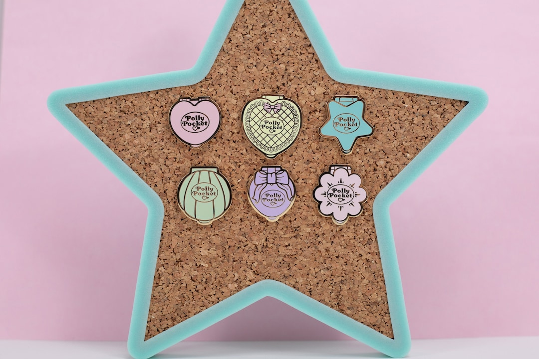 Retro Toy Pocket Locket Hard Enamel Pins | Cute Heart Pin | Pastel 90's ...
