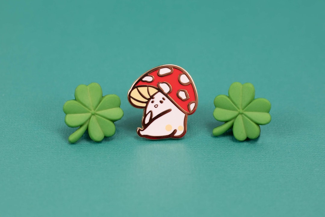 Mushy Tushy Enamel Pin | Little Cheeky Mushroom Pin | Cute Kawaii ...
