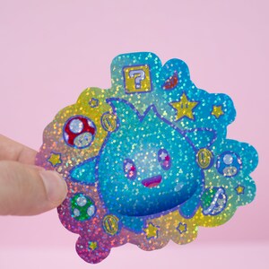 Lumalee | Glitter Gamer Sticker | Super Mario | 3.5" | Holographic ...