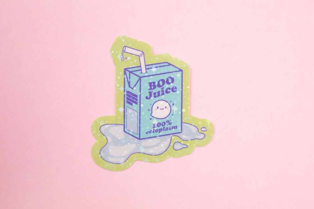 Boo Juice | Halloween Cute Pastel Ghostie Sticker | 3" | Holographic ...