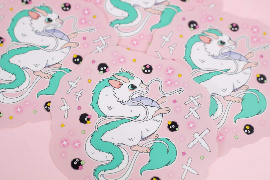 Haku Dragon Large Sticker | Cute Kawaii Sticker | Quote | 4.5" Sticker ...