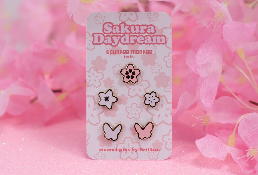 Sakura Mini Pins | Sakura Daydream Collection | Kawaii Pastel Pink Pins ...