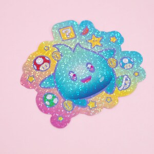 Lumalee | Glitter Gamer Sticker | Super Mario | 3.5" | Holographic ...