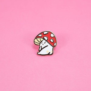 Mushy Tushy Enamel Pin | Little Cheeky Mushroom Pin | Cute Kawaii ...