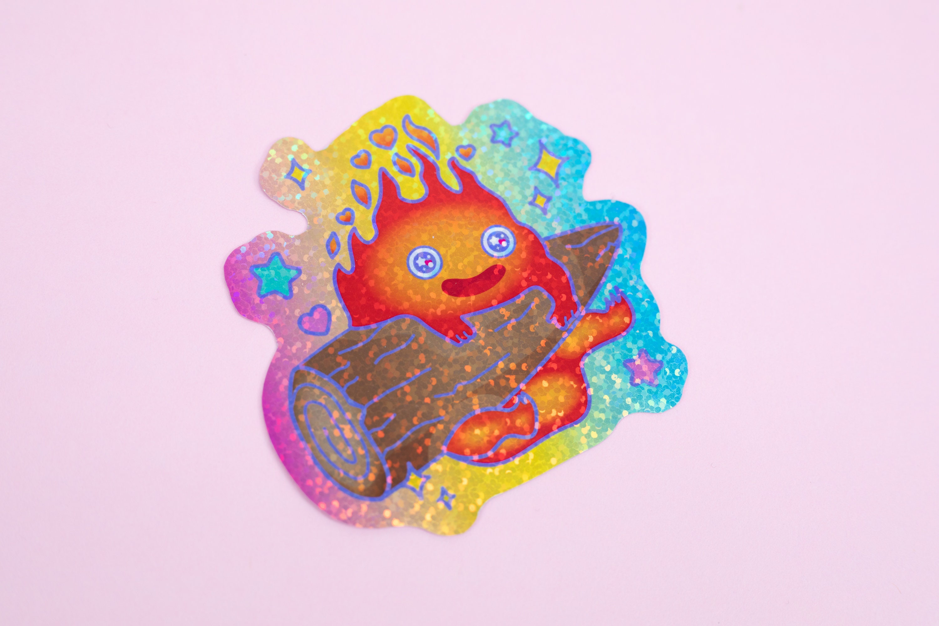 Cute Fire Demon Sticker Kawaii Flame Sticker 3 - Etsy