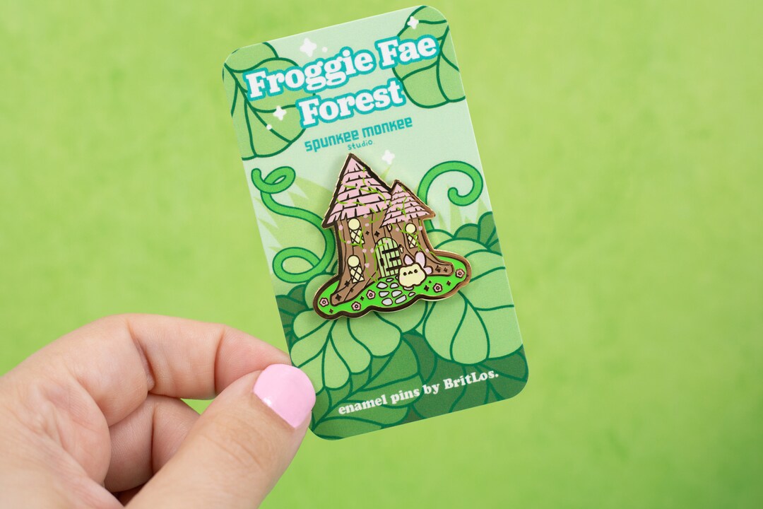 Tree Stump Castle Pin | Froggie Fae Forest | Glitter Pin | Hard Enamel ...