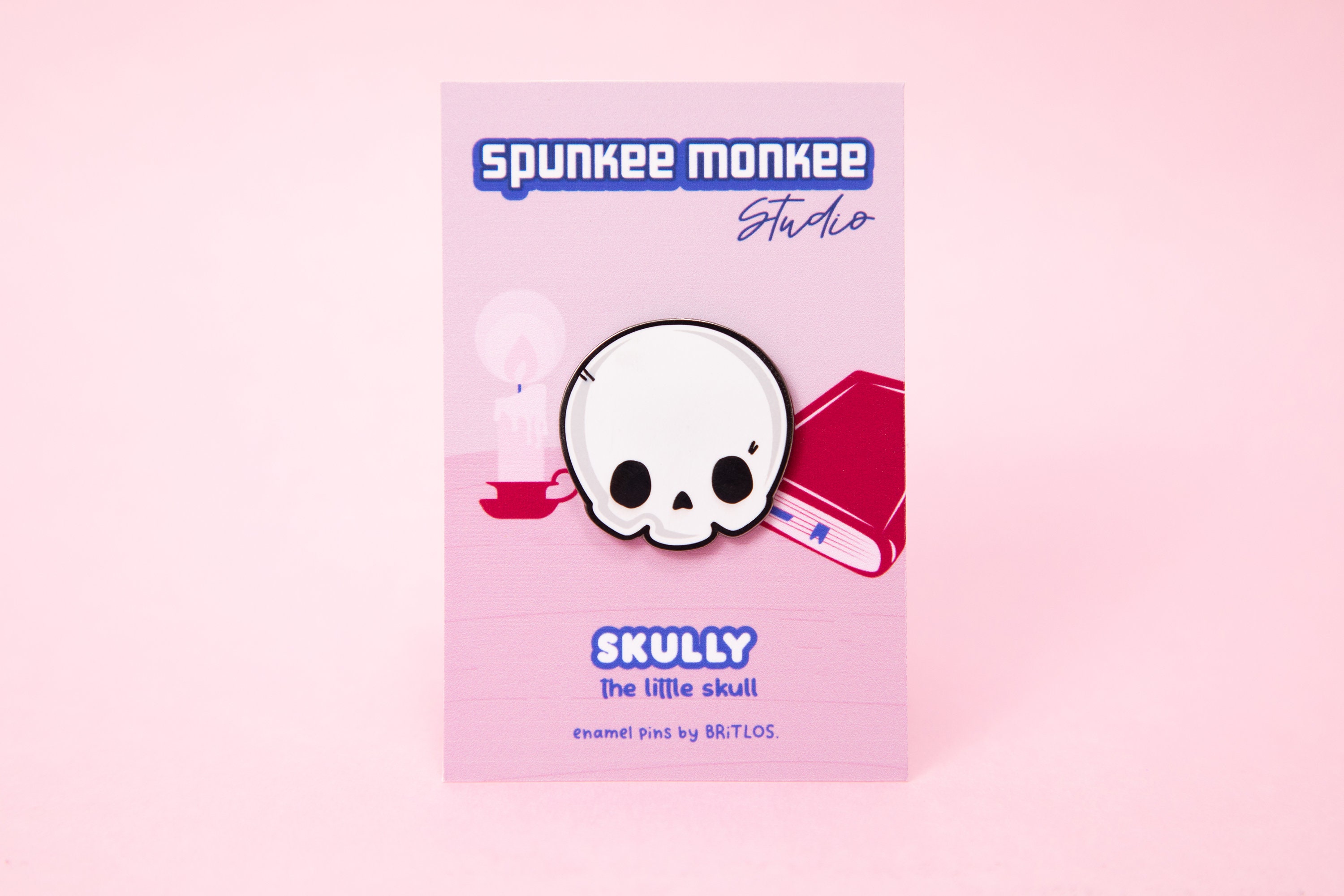 Skully the Skull Enamel Pin Spoopy Skull Cute Spoopy - Etsy