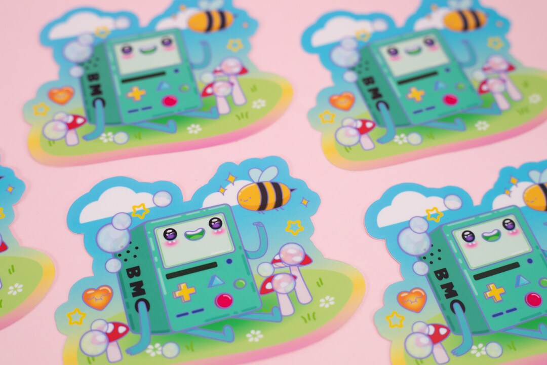 BMO With Bee Sticker | Cute Kawaii | 3.5" | Waterproof Vinyl Die Cut ...