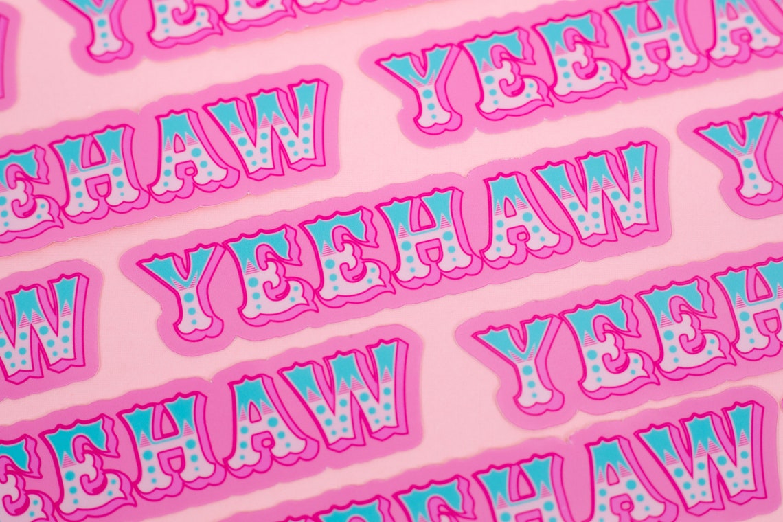 Yeehaw Sticker | 3.5" | Waterproof Vinyl Die Cut Sticker - Etsy