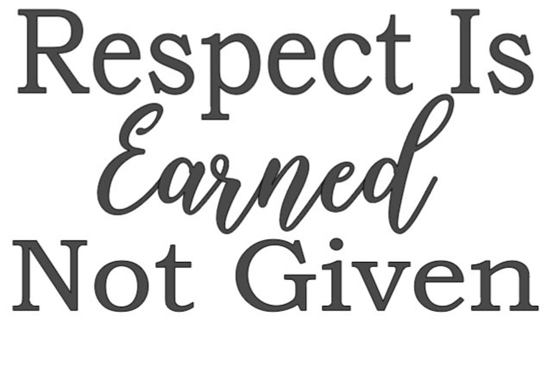 Respect is Earned Not Given SVG PNG Cricut Cut File - Etsy