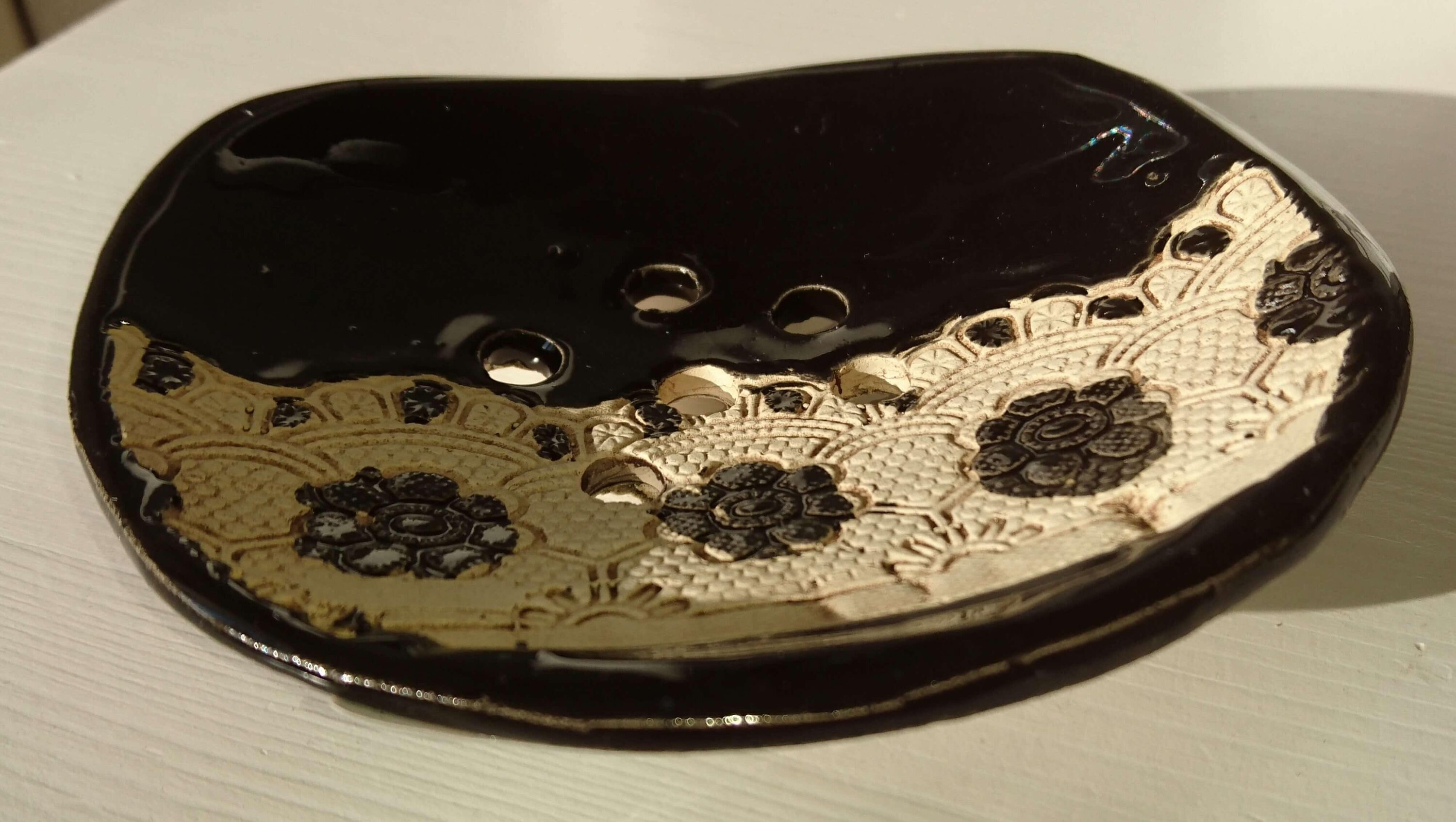 Spanish Ceramic Soap Dish by lamar Design Mallorca Black Stone Bowl ...