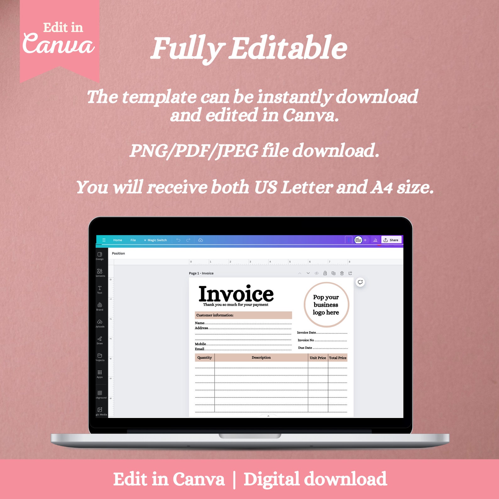 Digital Order Forms for Crafts, Small Business Forms, Order Form ...
