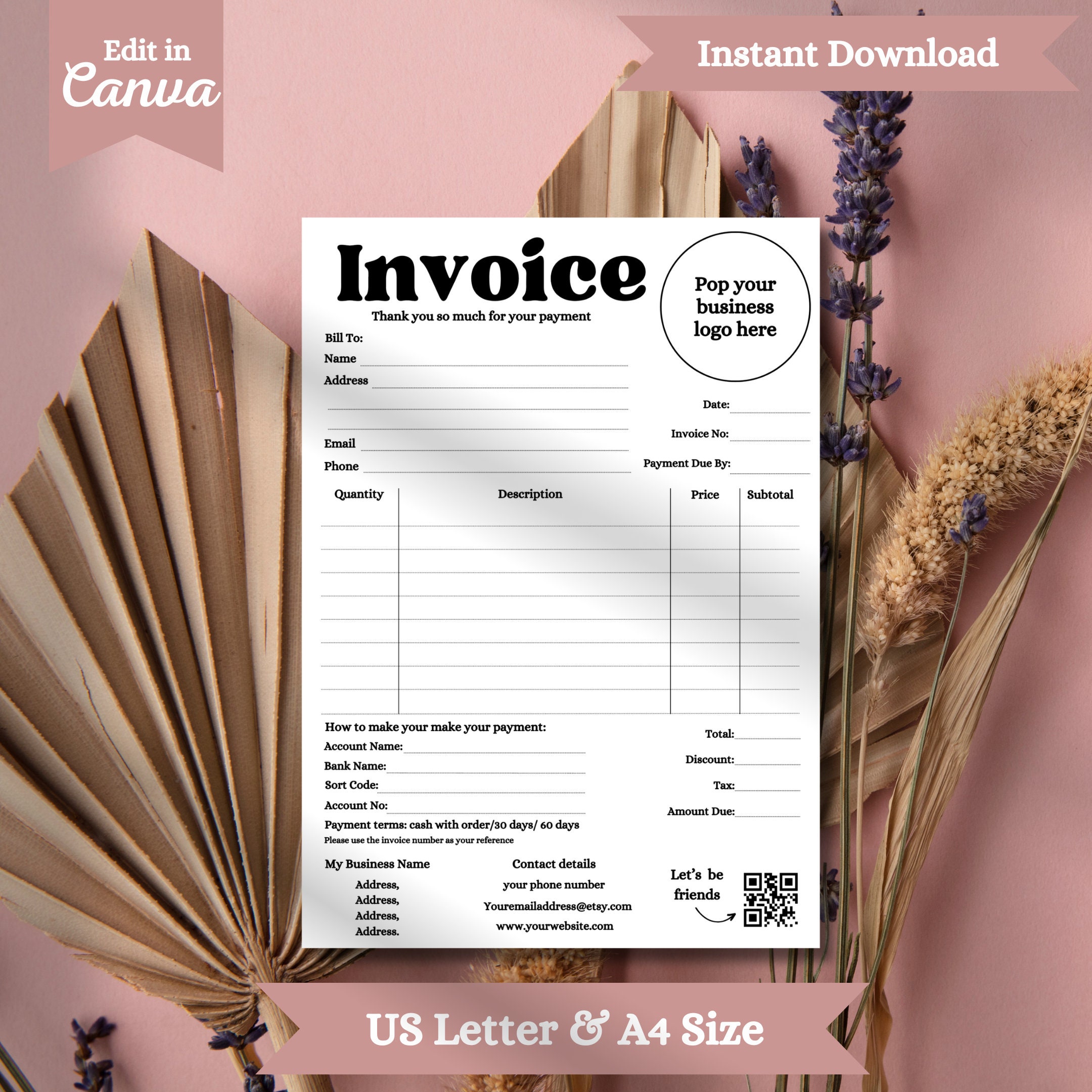 Small Business Invoice Template, Invoice Template for Small Business ...