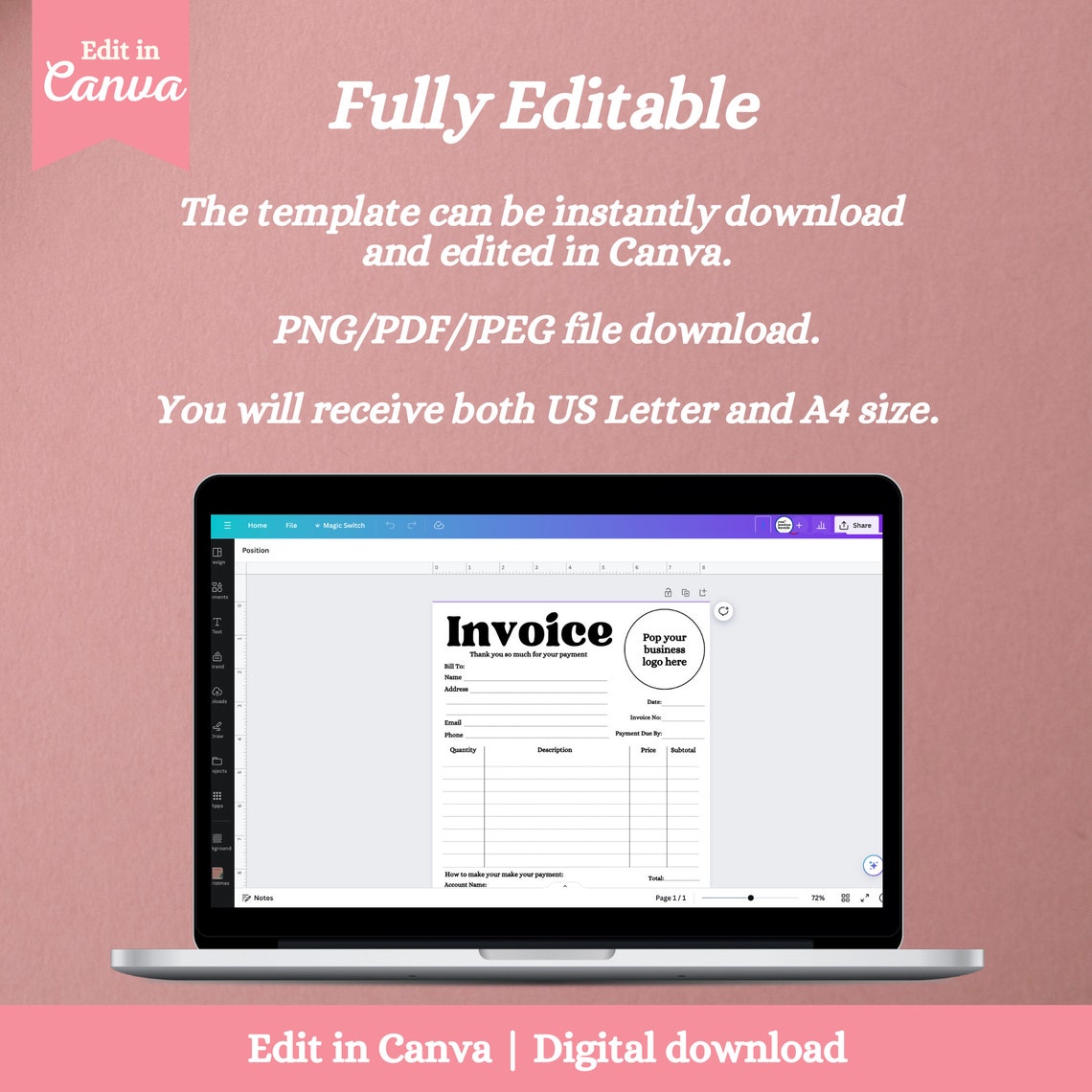 Custom Order Form Template, Fillable Order Form Bundle, Printable Small ...