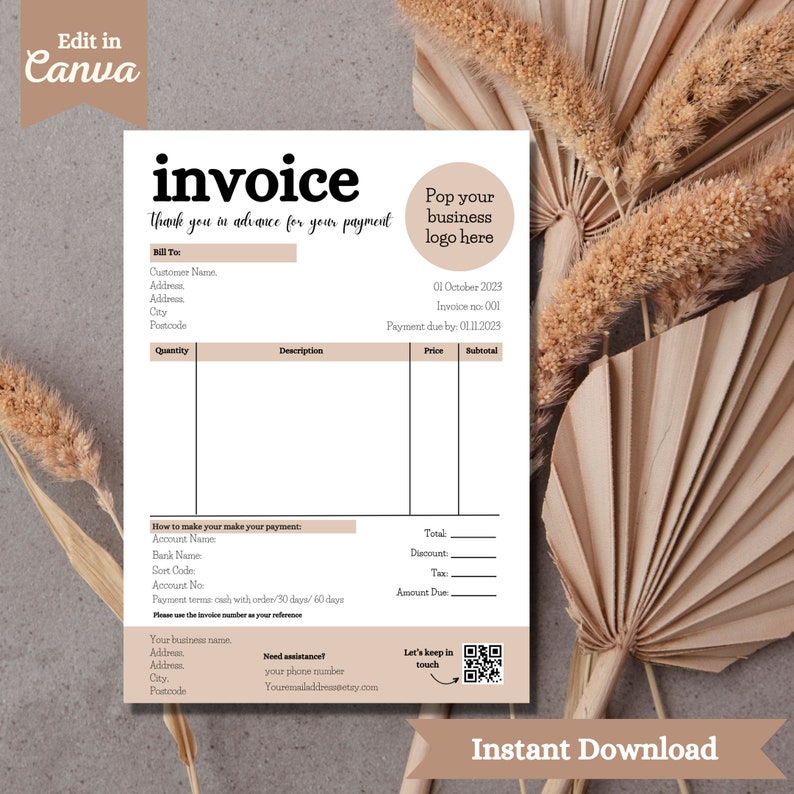 Small Business Invoice Template, Invoice Template for Small Business ...