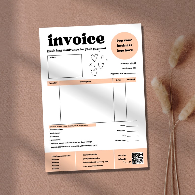 Small Business Template Bundle, Thank You for Your Purchase, Invoice ...