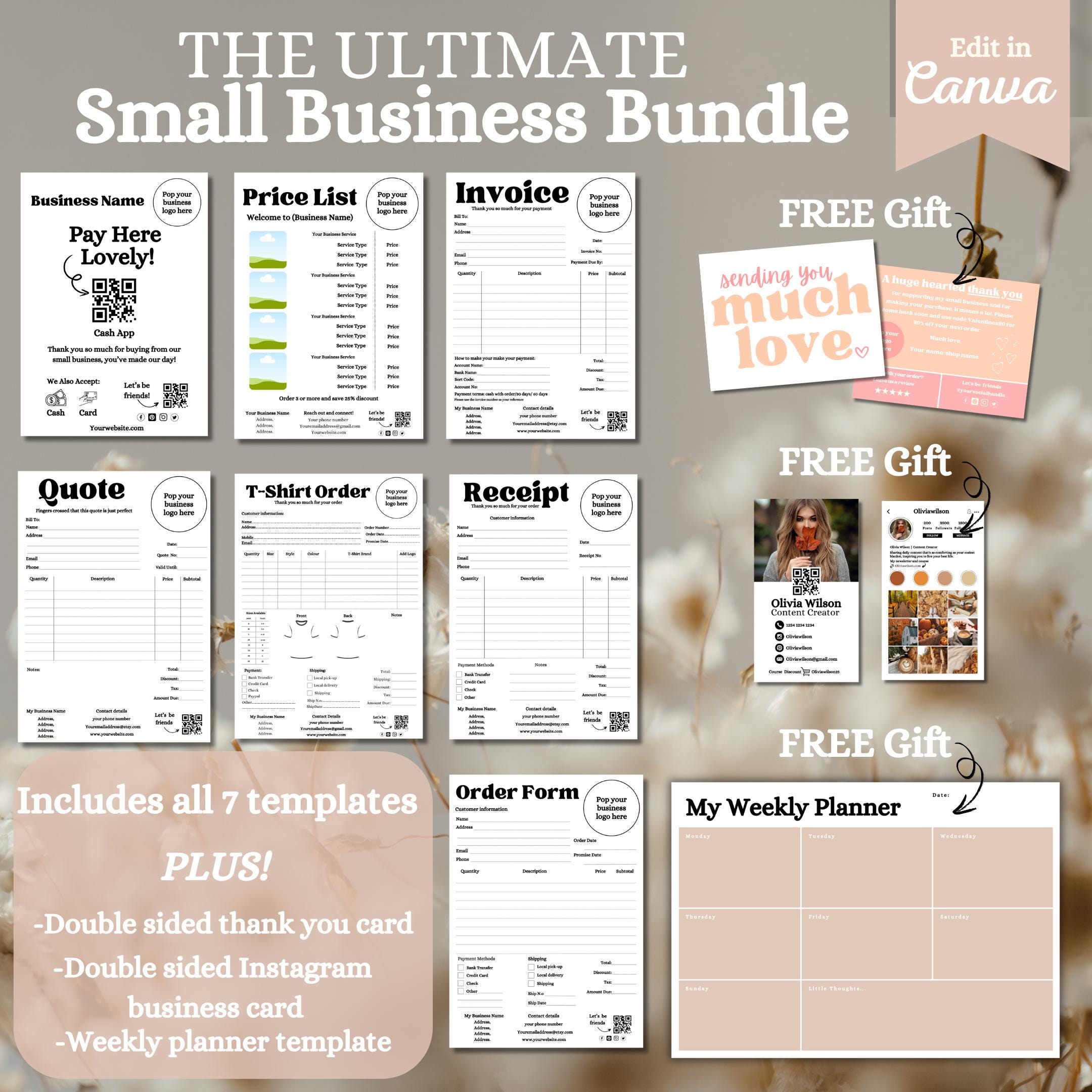 DFY Printable Small Business Bundle, Editable Starting A Small Business ...