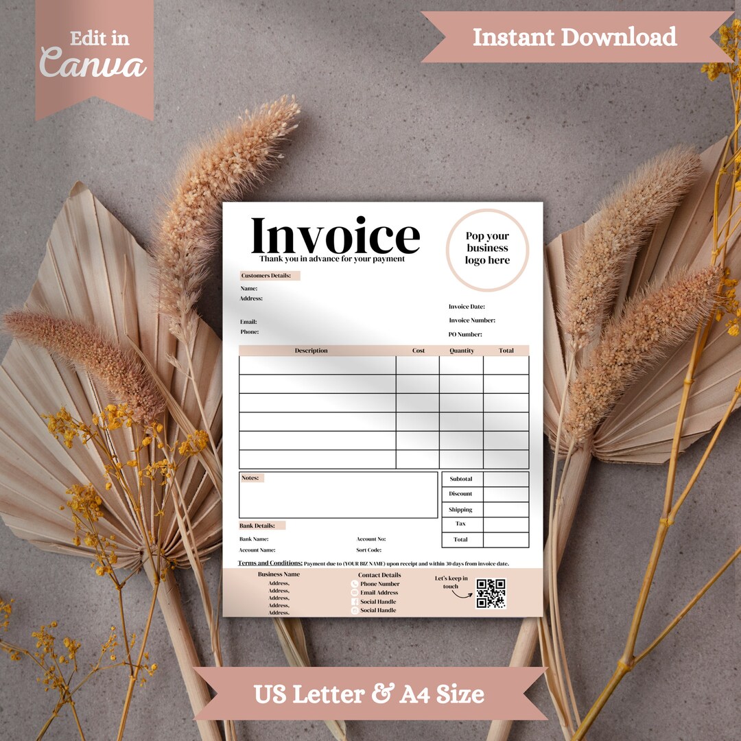 Service Invoice Template, Business Invoice Template, Small Business ...