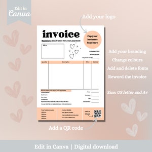 Small Business Invoice Template, Valentines Invoice, Invoice Template ...