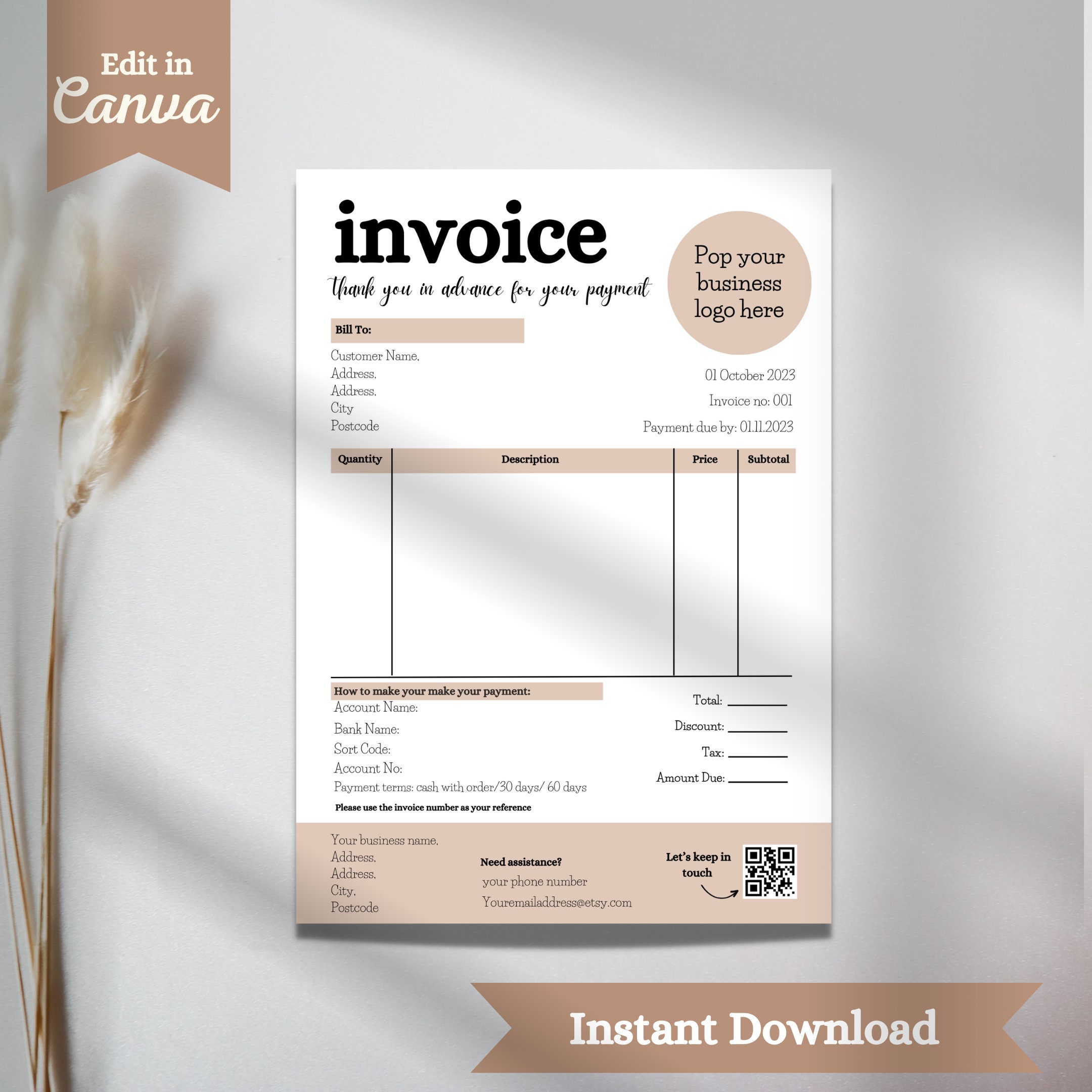 Small Business Invoice Template, Invoice Template for Small Business ...
